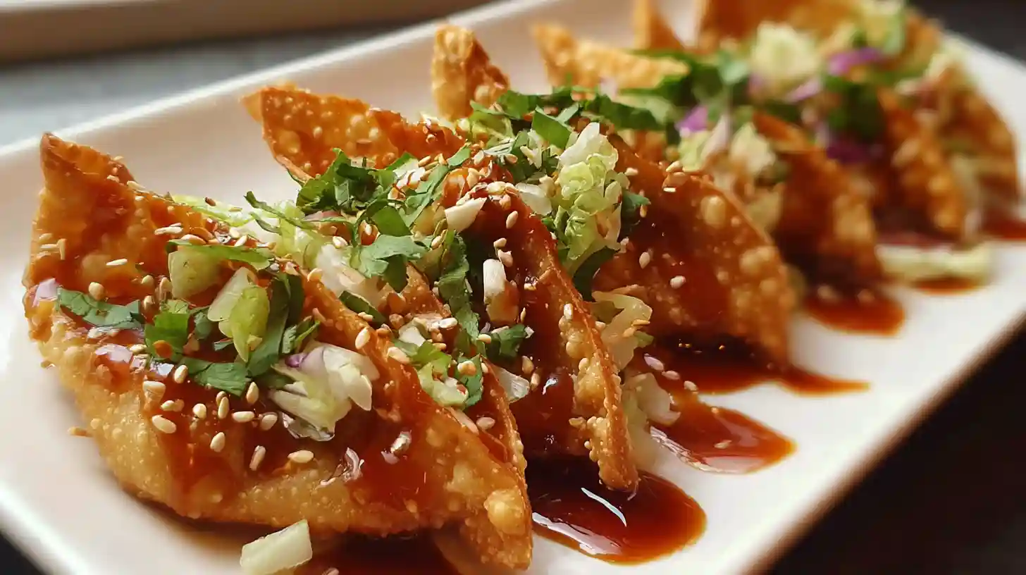 Crispy Chicken Wonton Tacos